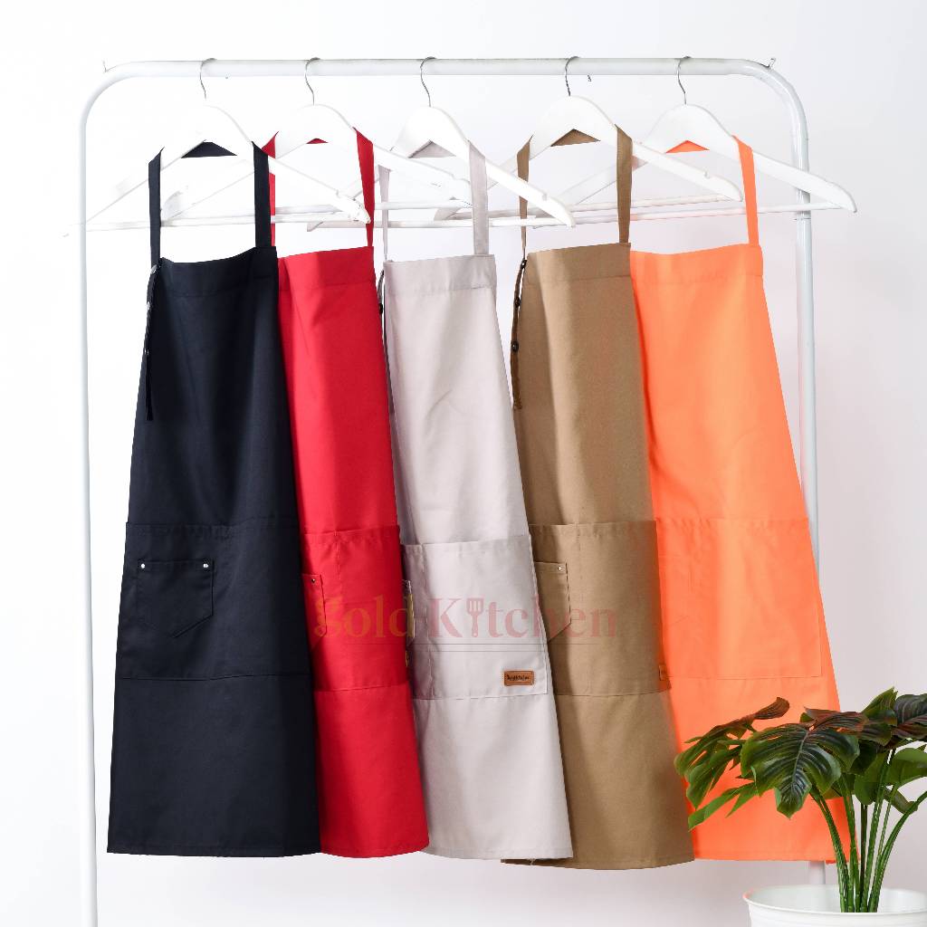 Jual Celemek Apron Celemek Masak Apron Chef Model Korean Style | Shopee ...