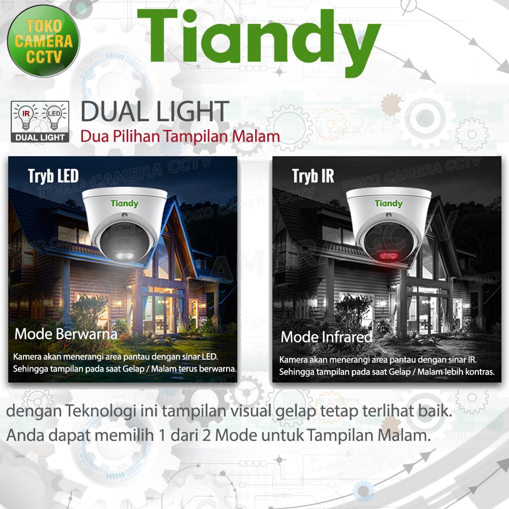 Jual WIFI CAMERA OUTDOOR TIANDY TC-H3 3MP KAMERA CCTV BERSUARA BERWARNA ...