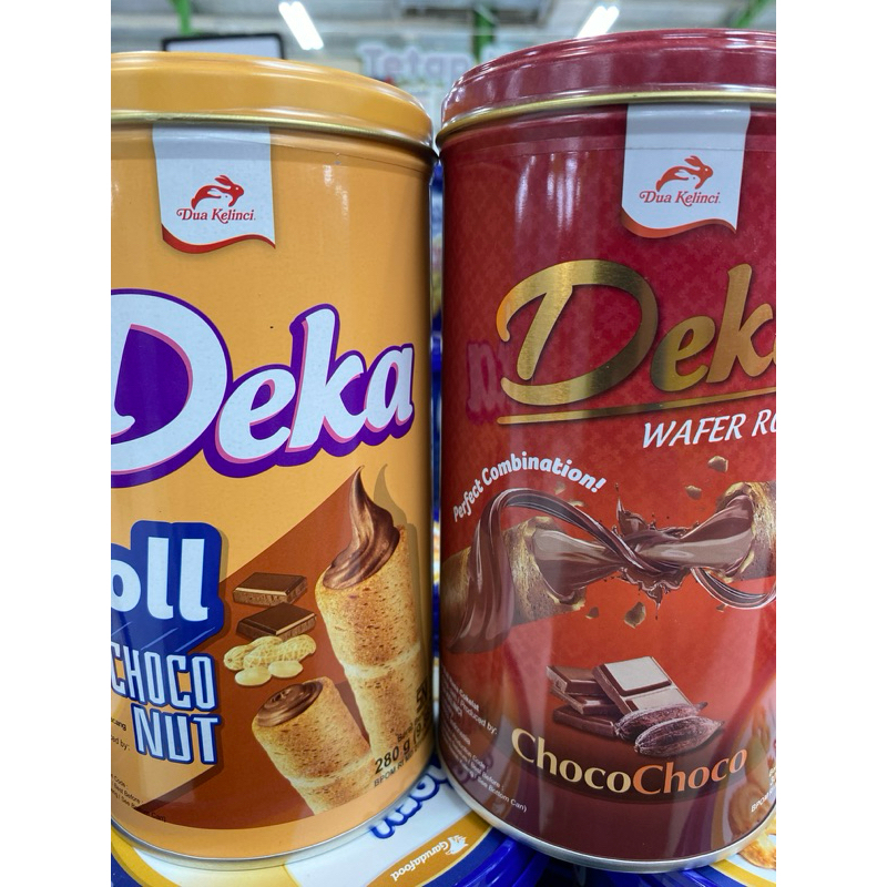 Jual Deka Wafer Roll Choco Choco dan Choco Nut Tin 280g | Shopee Indonesia