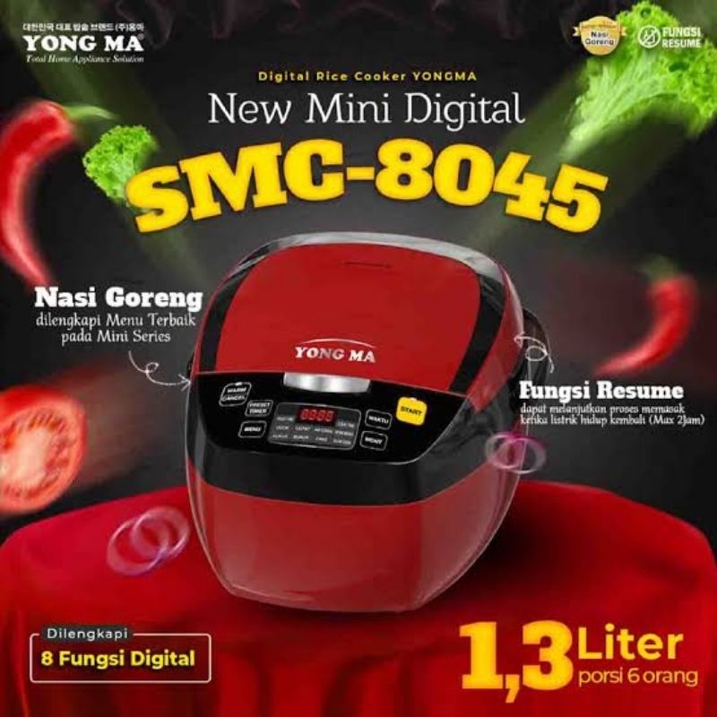 Jual MAGIC COM RICE COOKER DIGITAL YONGMA YONG MA SMC8045 SMC 8045 ...