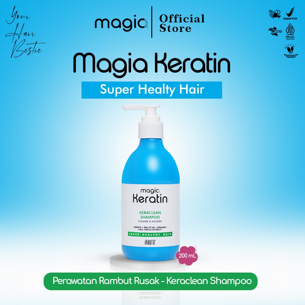 Jual Magia Keratin Keraclean Shampo 200ML | Shopee Indonesia