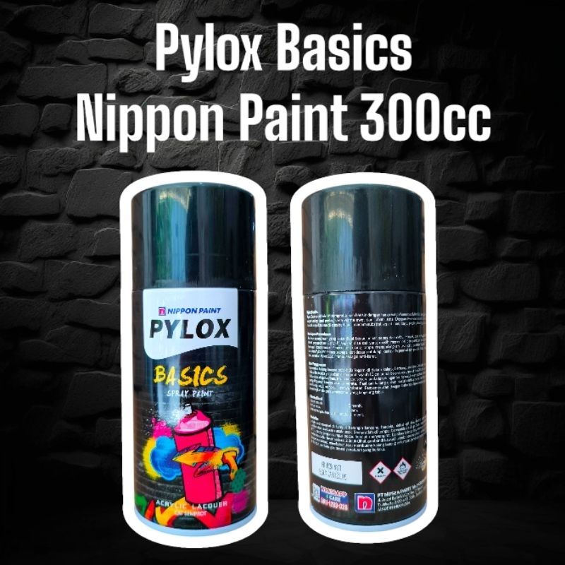 Jual (ASLI) Pylox Basics Nippon paint 300cc Black, White | Shopee Indonesia