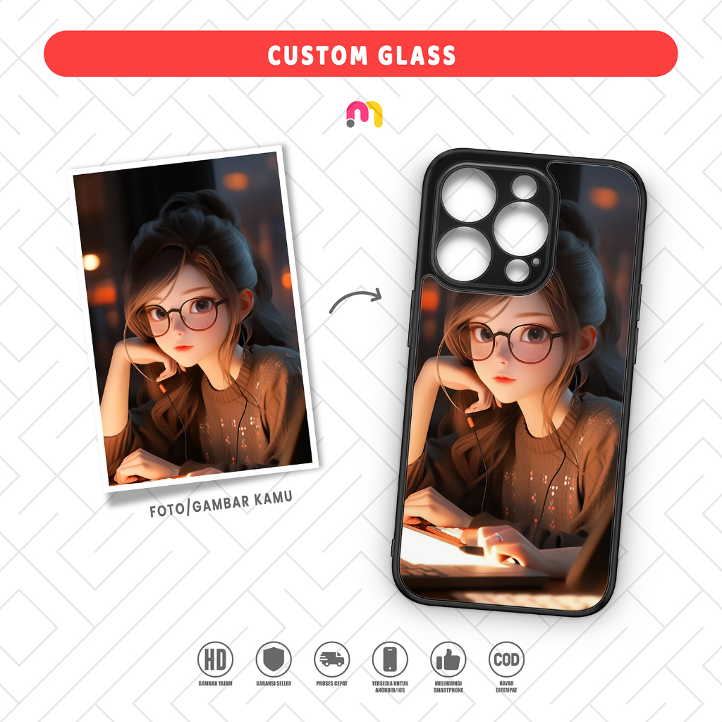 Jual Custom Casing Tempered Glasscase Gambar Bebas Semua Tipe Handphone ...