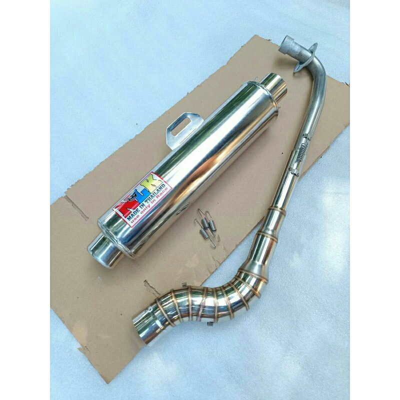 Jual NLK Pipe canister conical open specs exhaust pipe for Wave 125 Xrm ...