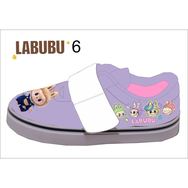 Jual ADS - Sepatu anak karakter LABUBU ungu | Free cetak nama & foto ...