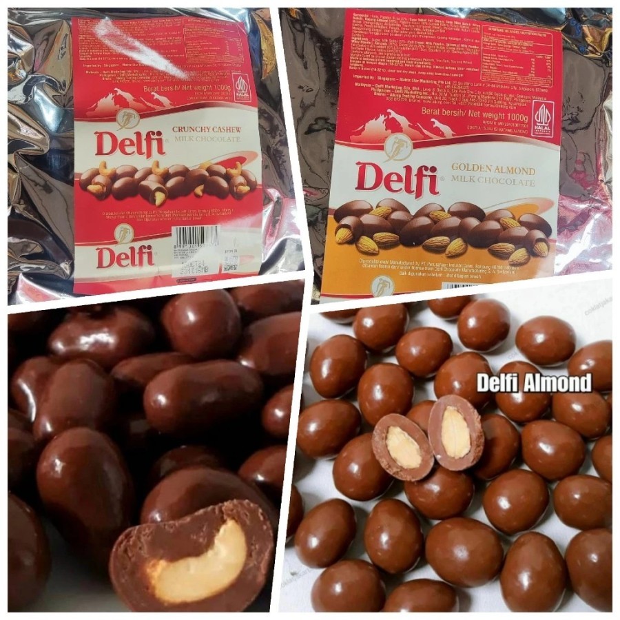 Jual Coklat Lebaran Delfi DRAGES Mede/ Almond 1000 gram 1 kg Delfi chic ...