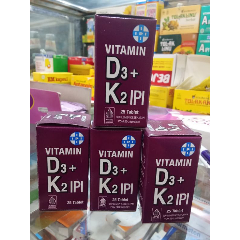 Jual Vitamin D3+ K2 IPI netto 25 tablet | Shopee Indonesia