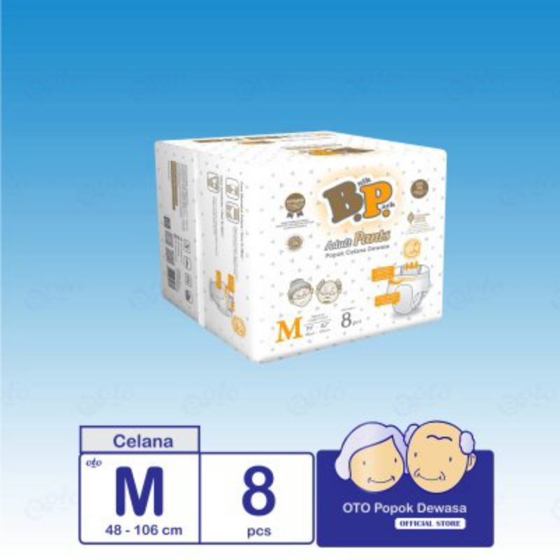 Jual BP (Bulk Pack) Diapers Adult Pants Popok Dewasa model Celana ukuran M isi 8 | Shopee Indonesia