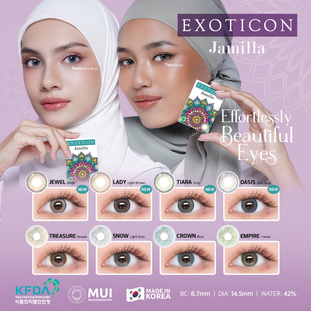 Jual Softlens X2 JAMILLA 14,5 MM Normal & Minus (-0,50 S/D -6,00) By X2 ...
