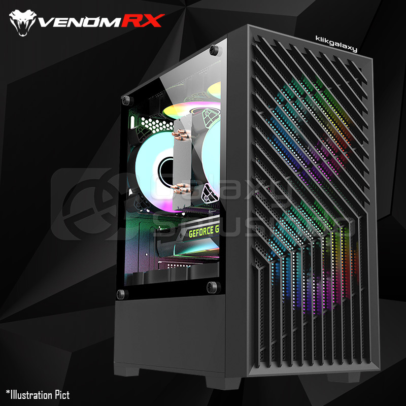 Jual VenomRX HYPERION Tempered Glass M-ATX Gaming Case | Shopee Indonesia