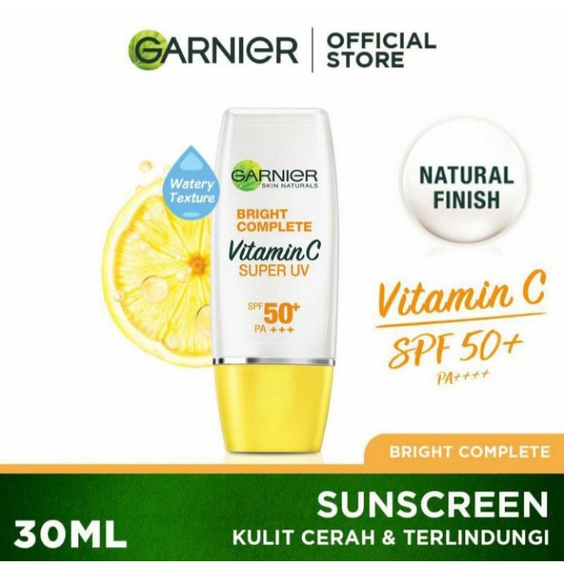 Jual Garnier Bright Complete Super UV Spot Proof Sunscreen SPF50 30ml ...