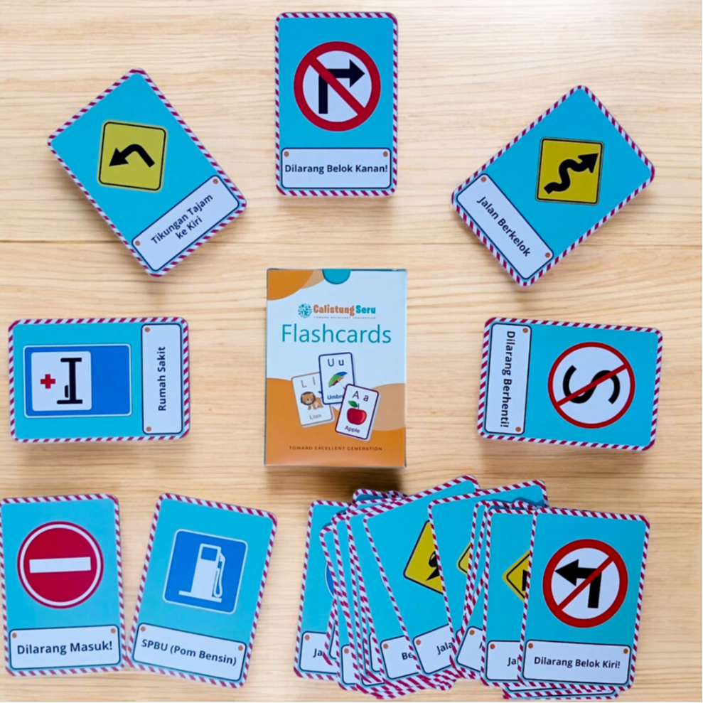 Jual Flash Card Rambu-Rambu Lalu Lintas Kartu Edukasi untuk Belajar ...