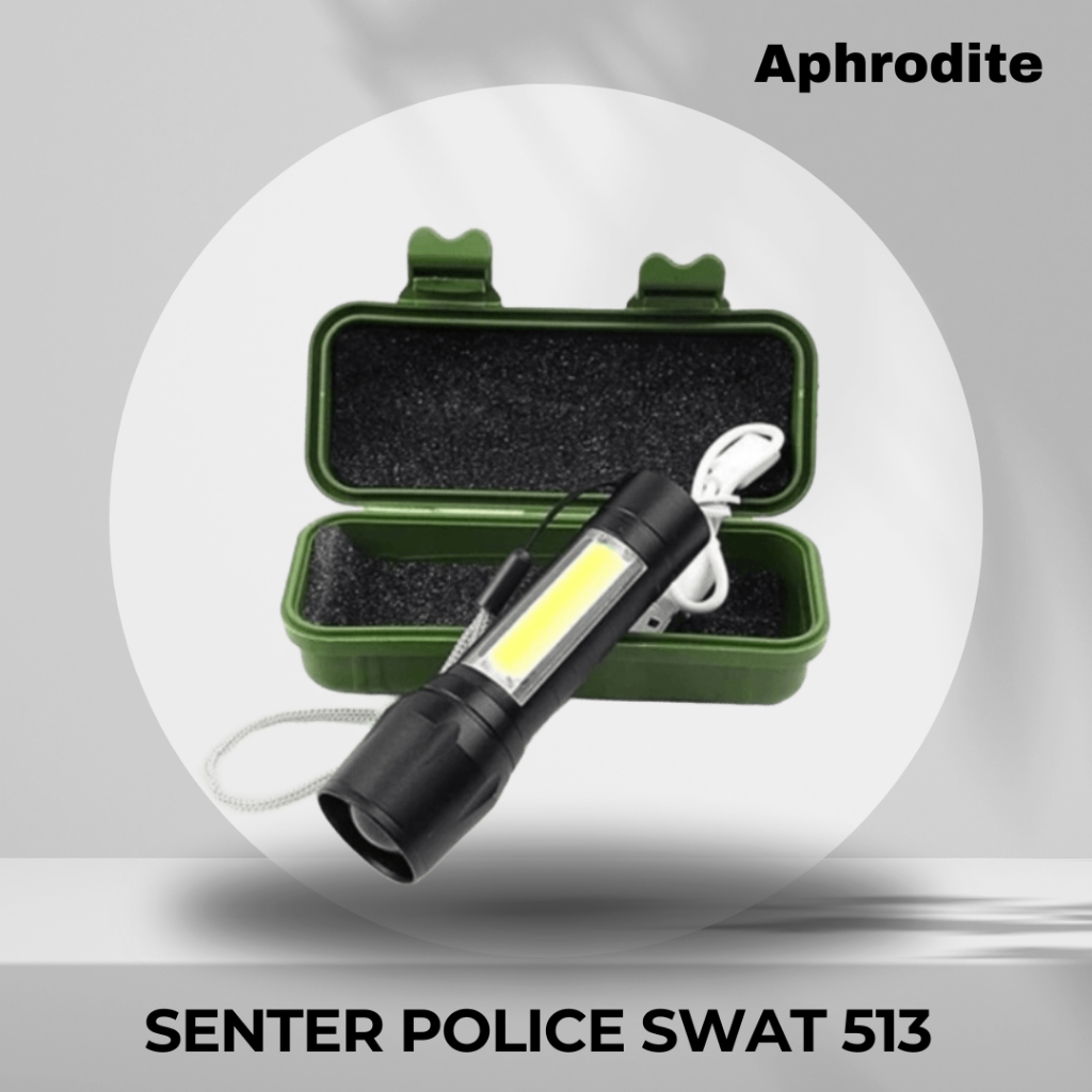 Jual SENTER POLICE SWAT 513 ZOOM MINI + LED SAMPING | Shopee Indonesia