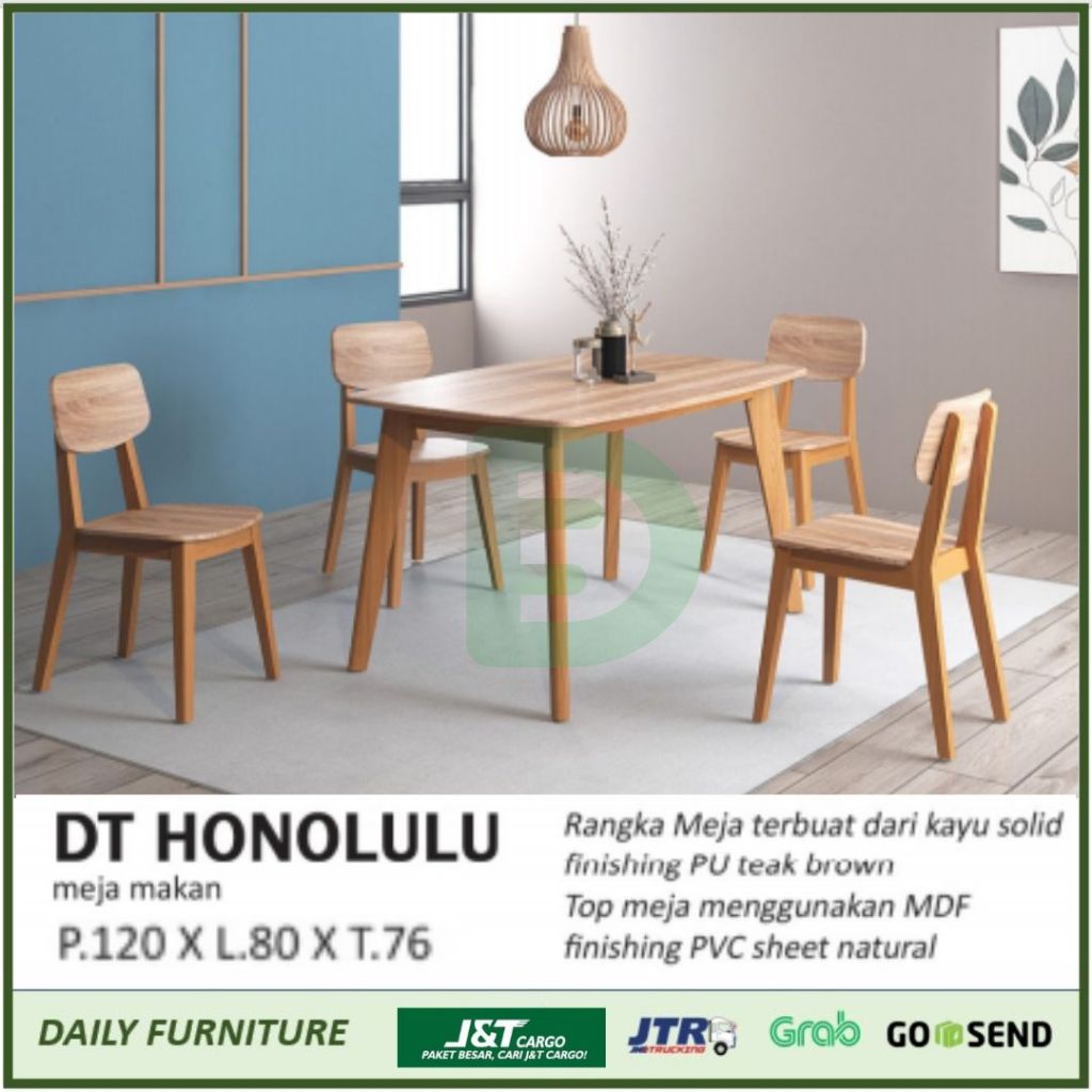 Jual Meja Makan Kafe Kayu Modern / Dining Set Cafe Minimalis Modern ...