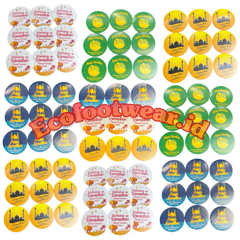 Jual Sticker toples ramadhan/sticker puasa ramadhan Stick bulat stiker ...