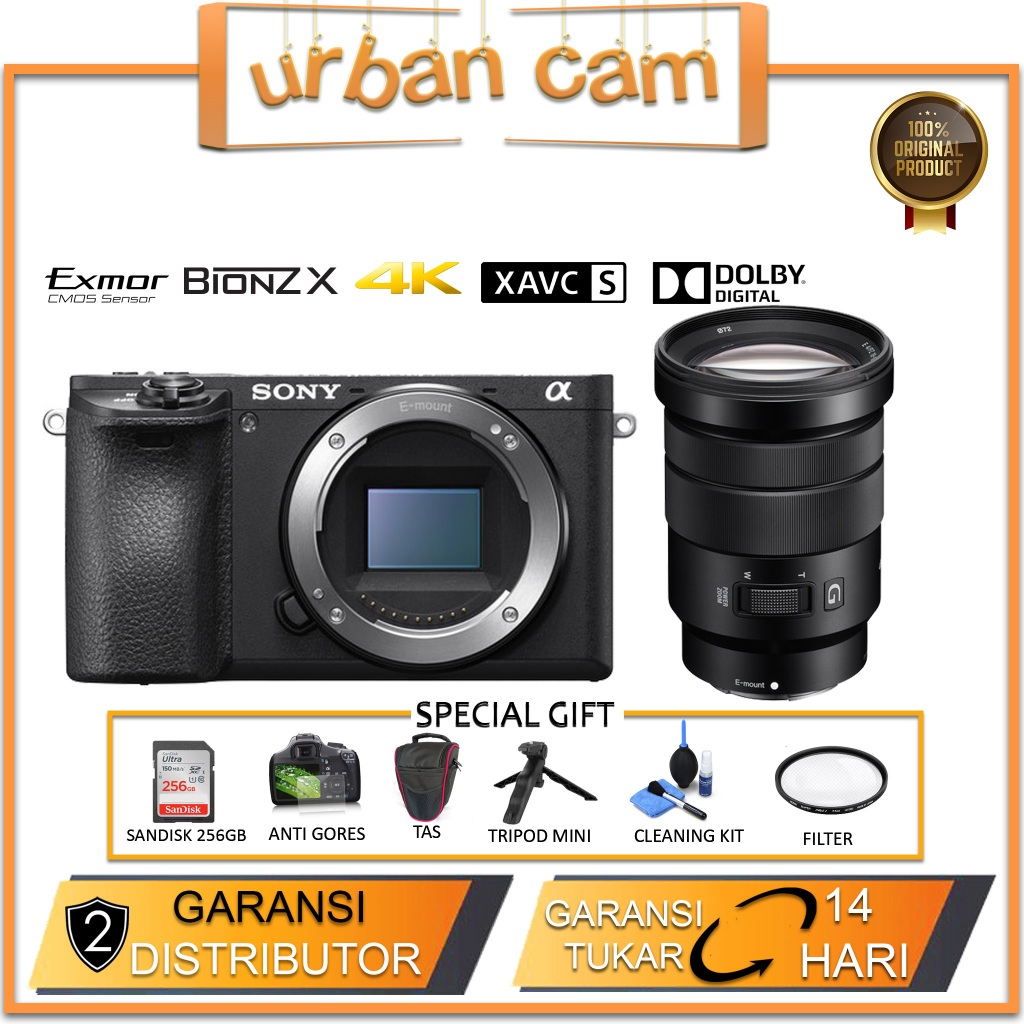 Jual Sony Alpha A6500 Kit E PZ 16-50mm f3.5-5.6 OSS / Sony A6500 Kit 16 ...