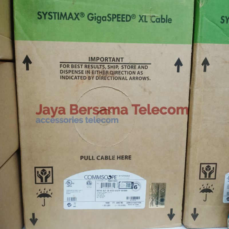 Jual Systimax Commscope Kabel LAN UTP Cat.6 Original Systimax Commscope ...