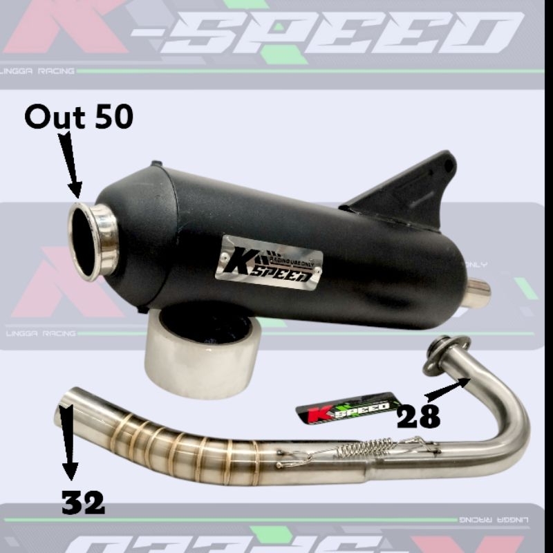 Jual Knalpot K-speed Luster Jigsaw 28-32 Pnp Beat Vario Mio Vario Aerox ...