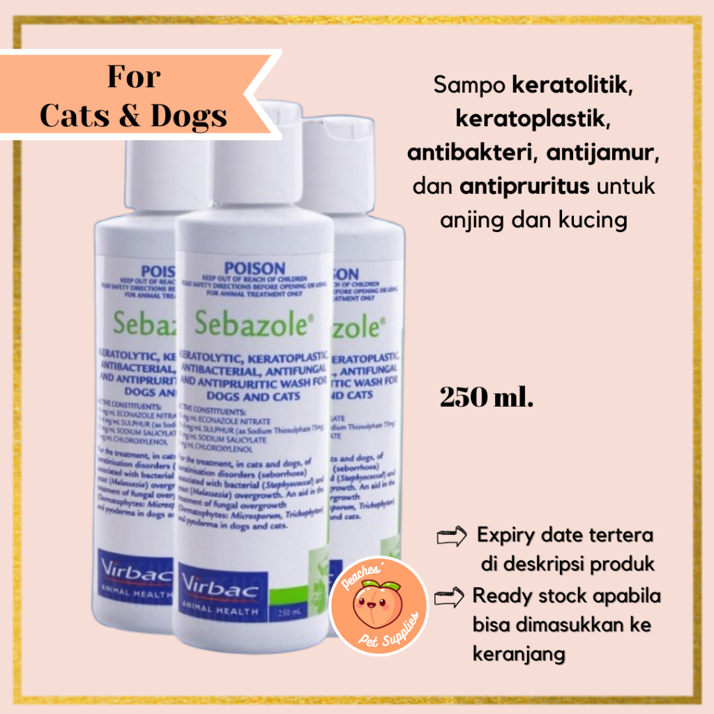 Jual Virbac Sebazole - Shampoo Antijamur & Antibakteri untuk Anjing dan ...
