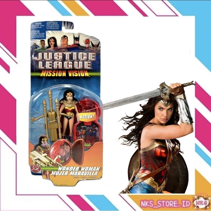 Jual Justice League Mission Vision Wonder Woman Mujer Maravilla Figure ...