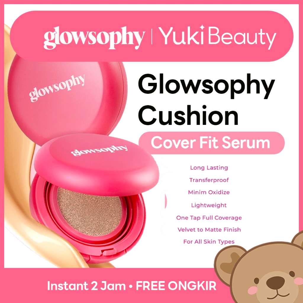 Jual YUKI Manado GLOWSOPHY Cover Fit Serum Cushion Long Lasting All Day ...