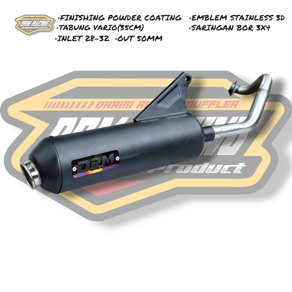 Jual KNALPOT STANDAR RACING TYPE LUSTER V2 OUT 50 DRM EXHAUST VARIO 125/150 OLD/NEW VARIO 160 ...