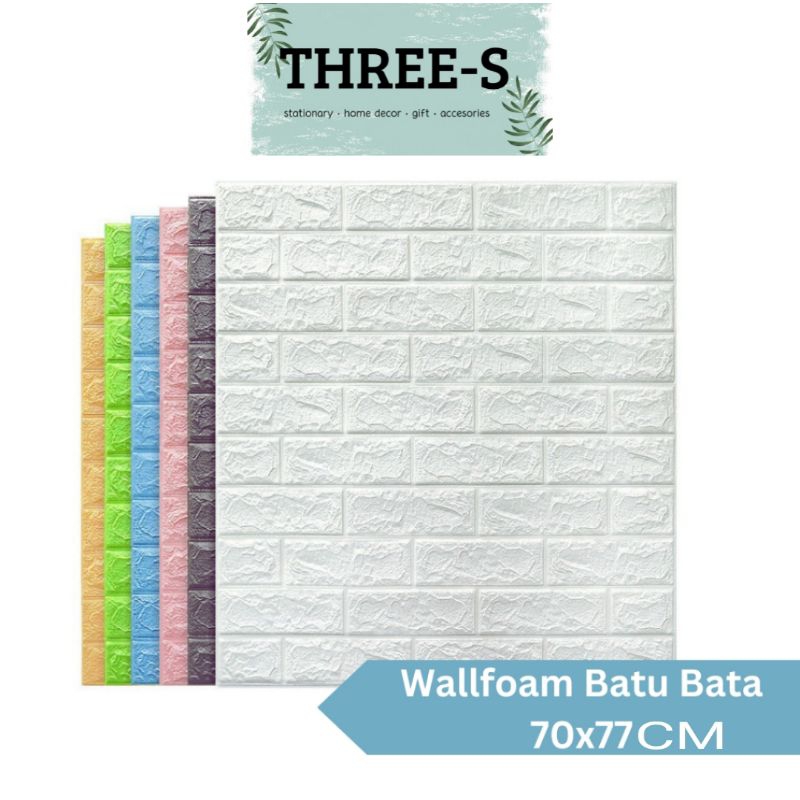 Jual Wallpaper Dinding Foam Timbul 3D Bata Classic Brick 70 x 77 Cm | Shopee Indonesia