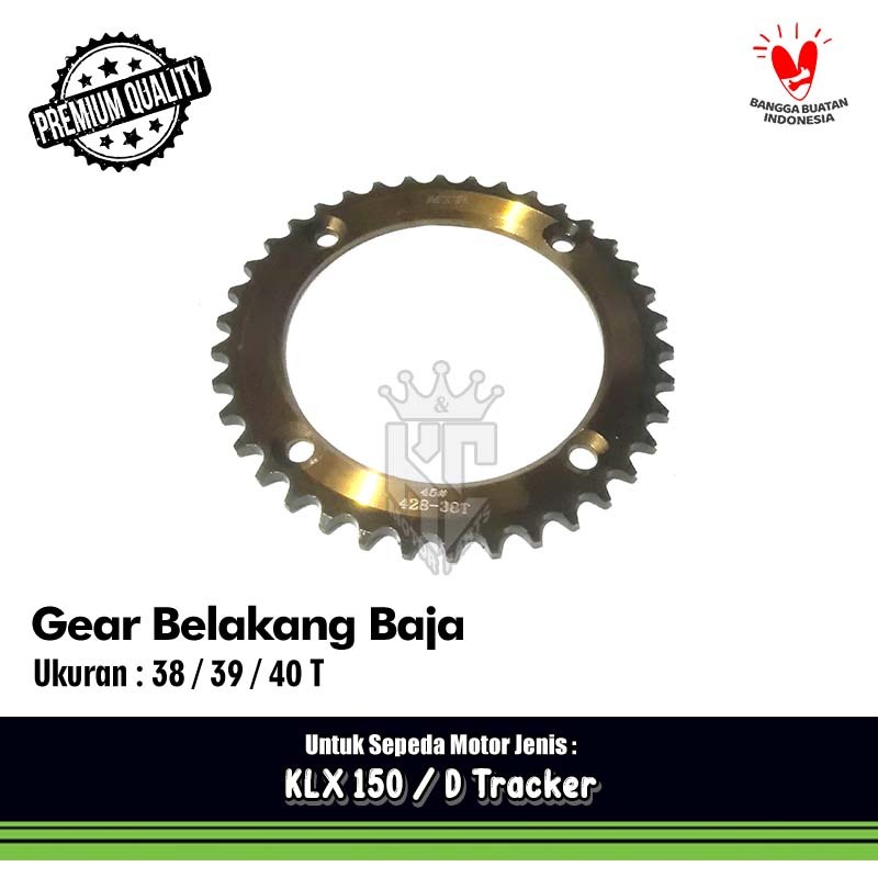 Jual Gear Gir Roda Belakang Sepuh Baja Kawasaki KLX150 KLX 150 D ...