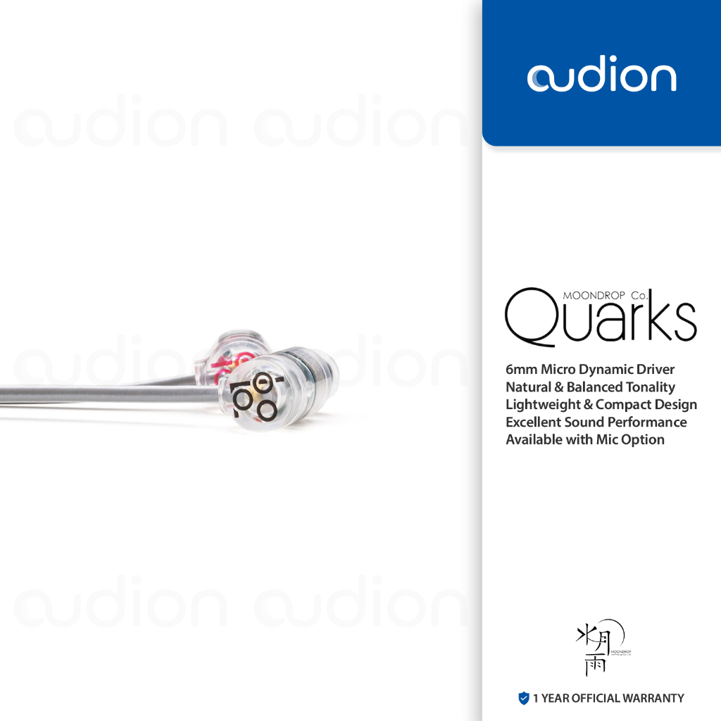 Jual MOONDROP QUARKS | 6mm Micro Dynamic Driver In-ear IEM with Mic ...