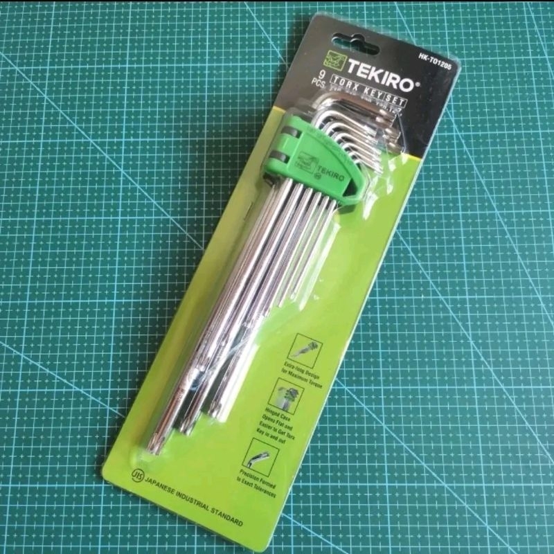 Jual Tekiro kunci L bintang panjang 9 pcs torx key tanpa lubang | Shopee Indonesia