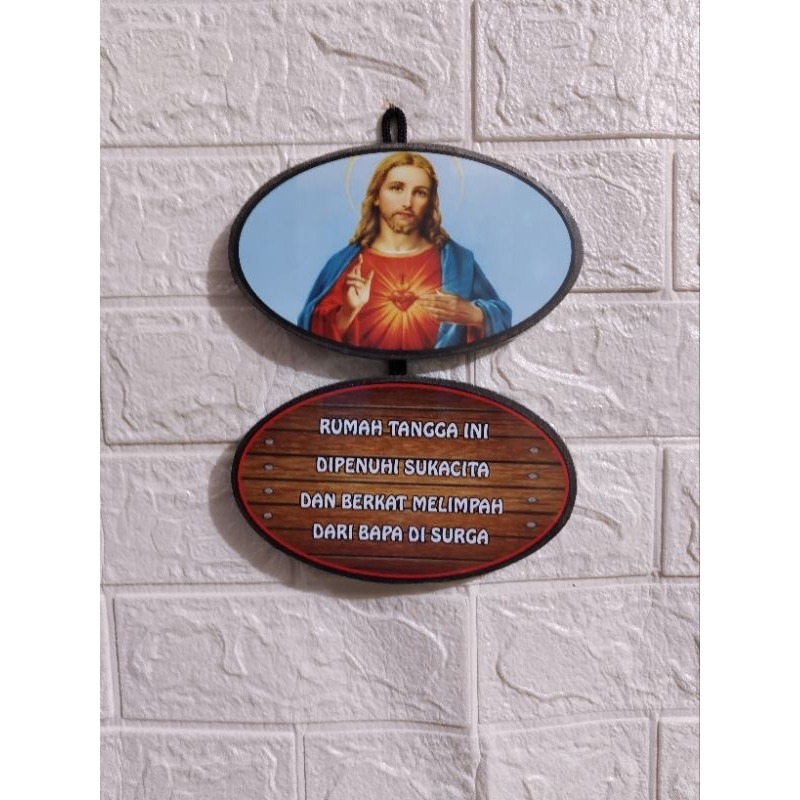 Jual hiasan dinding rohani rumah ini(oval mini) | Shopee Indonesia