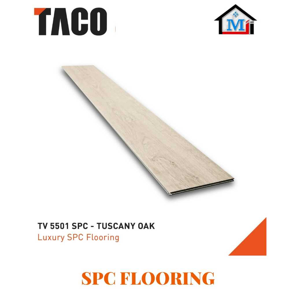 Jual TACO TV 5501 SPC - Tuscany Oak Luxury Spc Flooring lantai motif kayu tebal 5mm perbox ...
