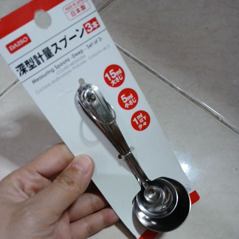 Jual DAISO measuring spoon deep 1set 3pc ladle centong sendok takar ...