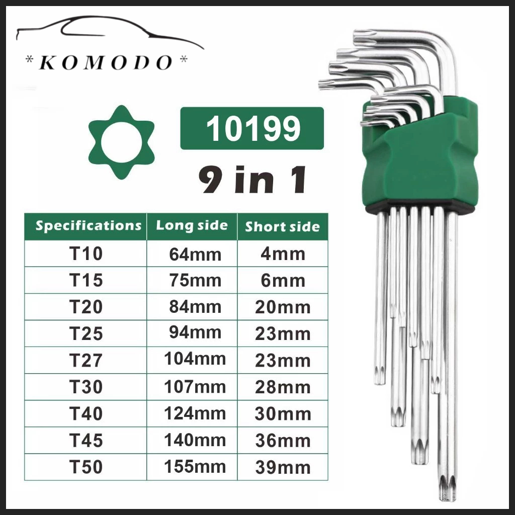 Jual Kunci L BINTANG Set Original 9pcs Kunci l Panjang Set Panjang Pendek Hex Torx Wrench ...