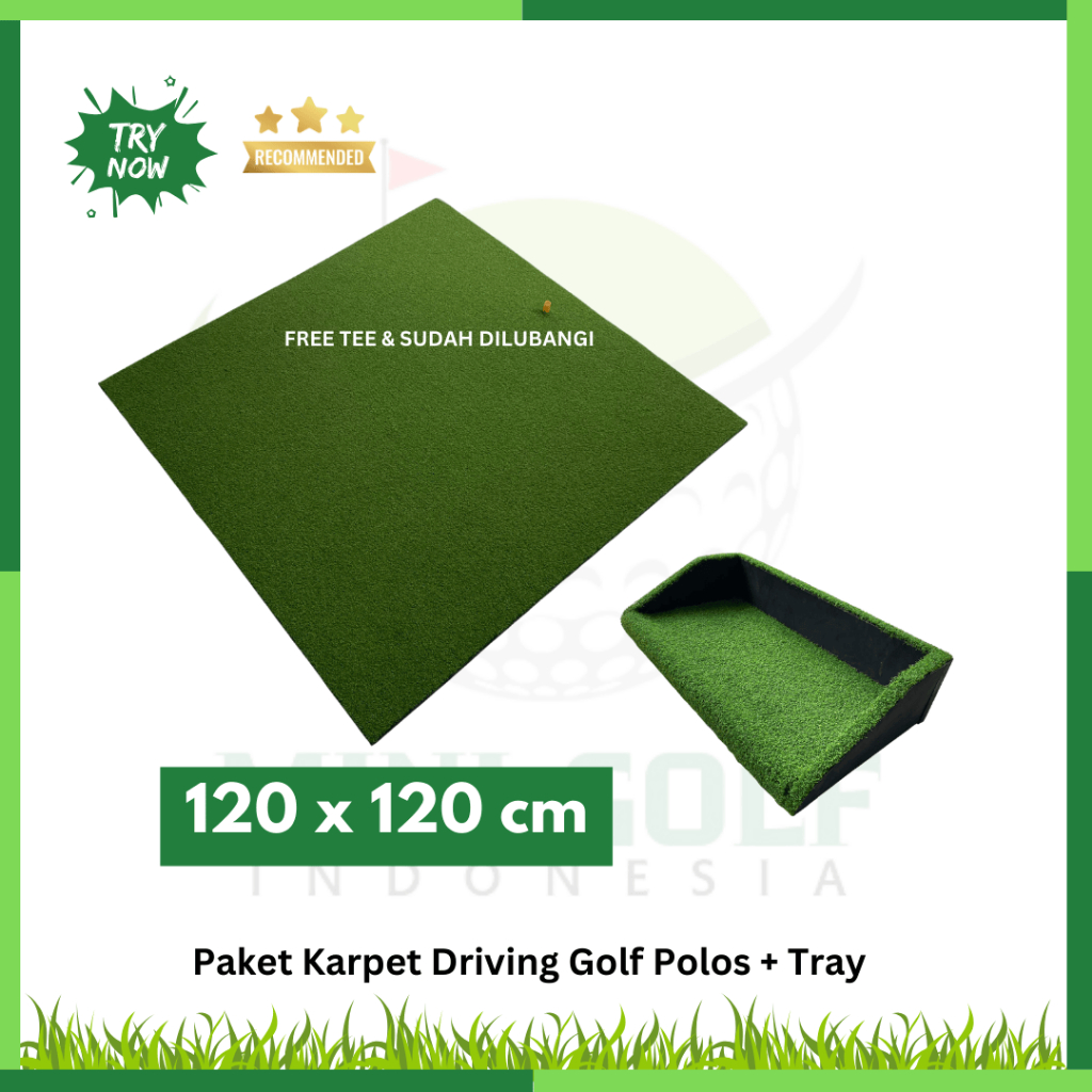 Jual Paket Karpet Driving Golf Polos Ukuran 120x120 cm + Tray - Free ...