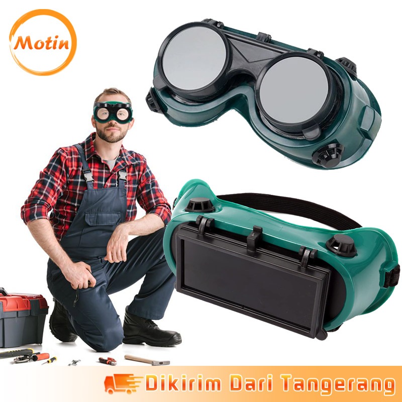 Jual Kacamata Las Kaca Mata Flip Up Welding Goggles Safety Glasses ...