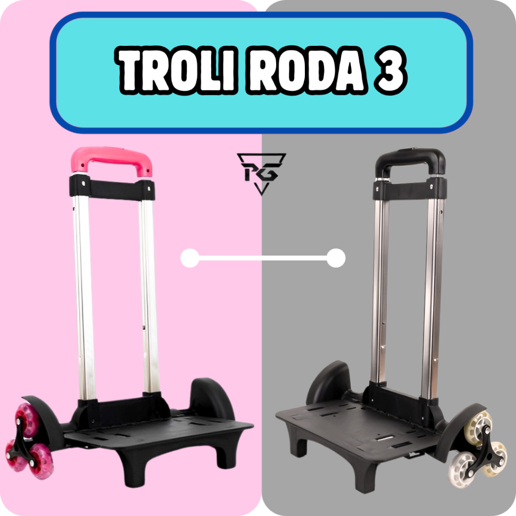 Jual Troli Dorong Roda 3 Anak - Troli Koper Roda 3 Anak SD High Quality ...