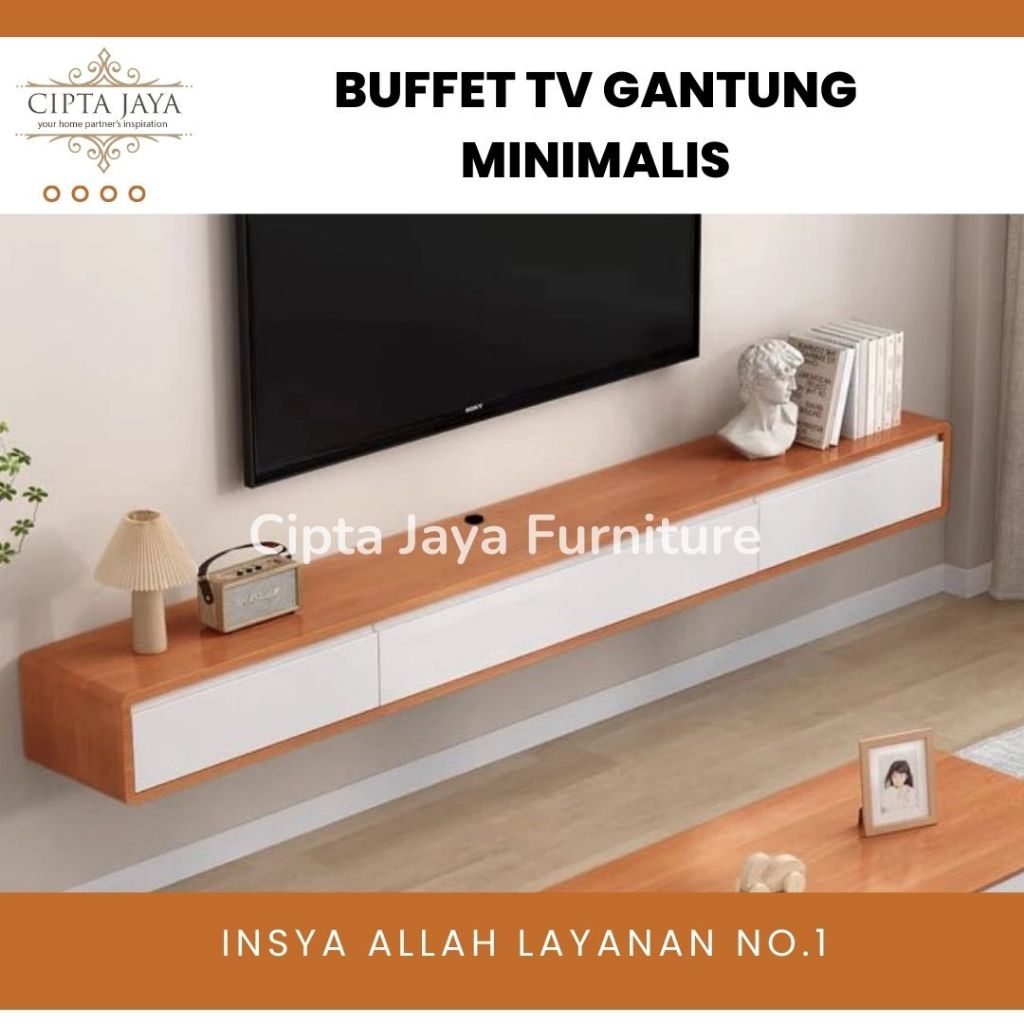 Jual Cipta Jaya - Meja TV gantung minimalis Rak TV gantung Minimalis ...
