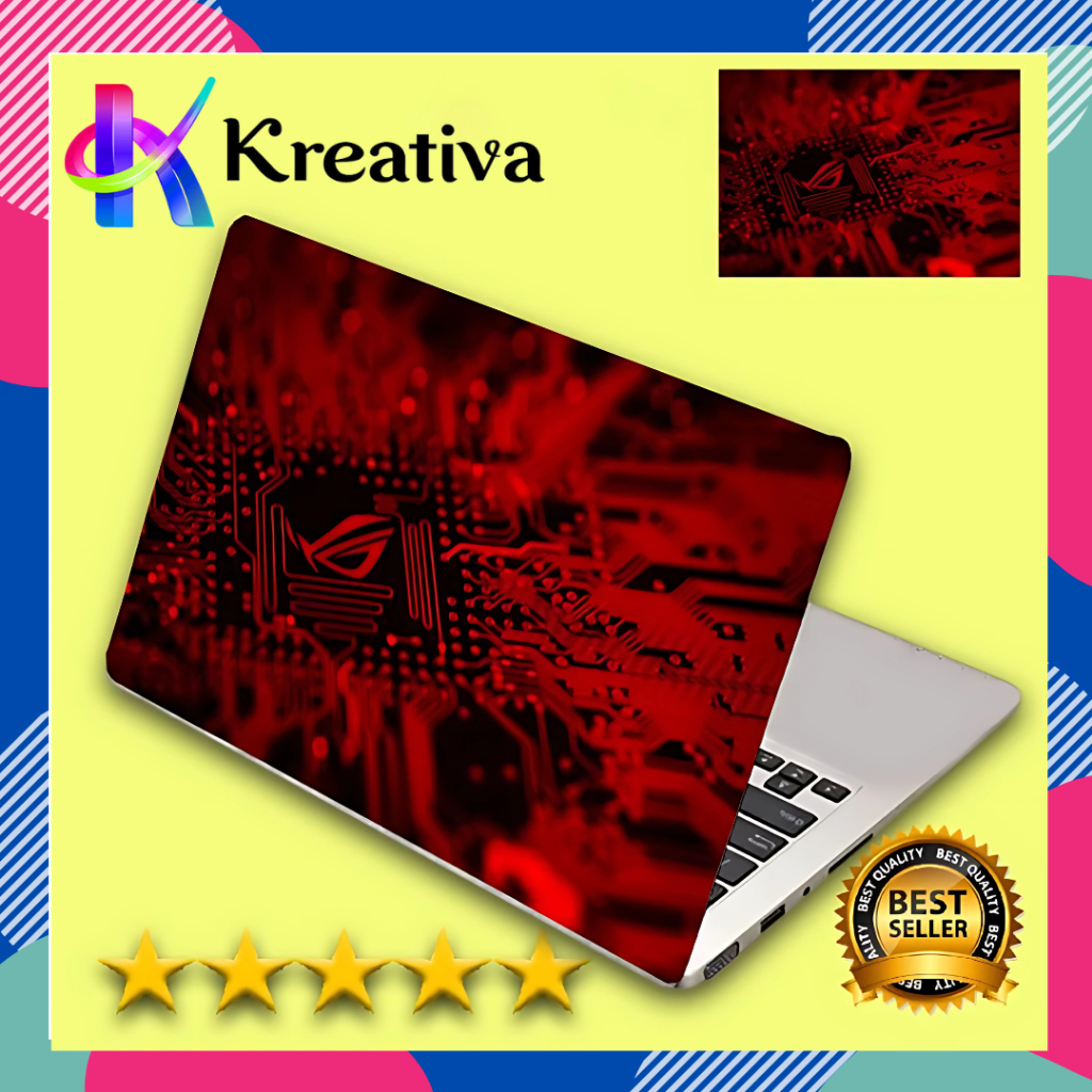 Jual Garskin Laptop logo art ASUS Rog red Skin Laptop Stiker Laptop ...