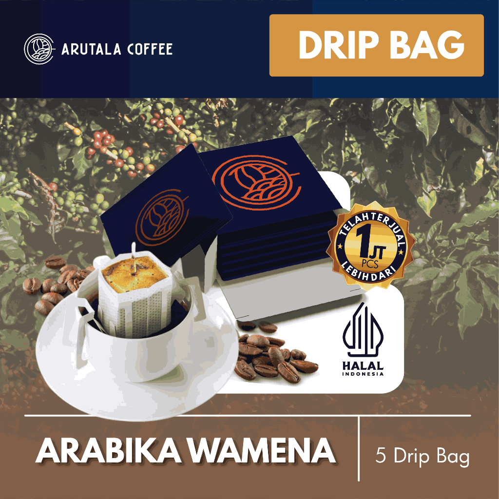 Jual Arutala Drip Bag/Filter Bag Coffee : Arabika Papua Wamena – 5 Drip ...
