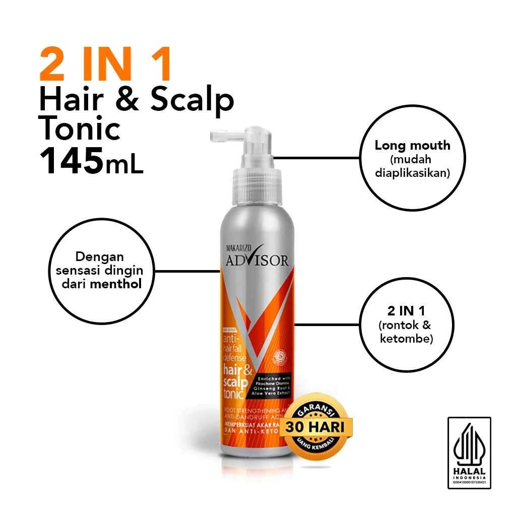 Jual Makarizo Advisor Hair & Scalp Tonic 145 mL | Shopee Indonesia