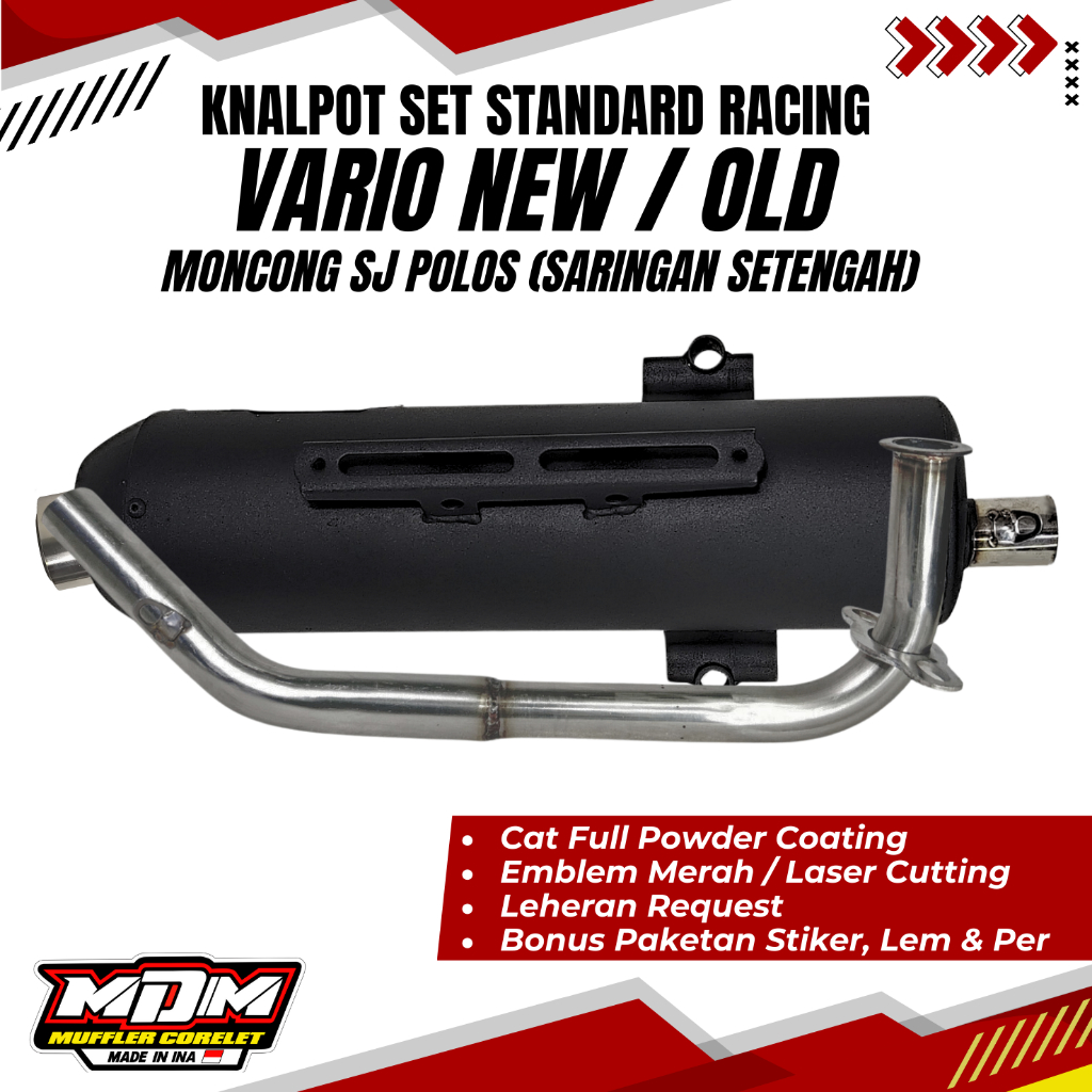Jual MDM RACING MUFFLER Kenalpot Standard Racing Vario New / Vario Old ...