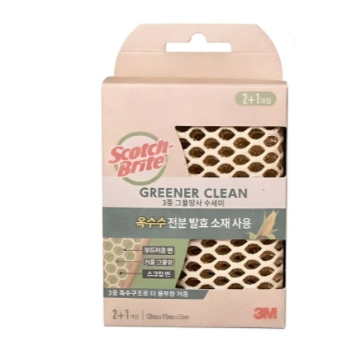 Jual 3M Scotch brite corn natural mesh dish cuci piring buat oleh bahan ...