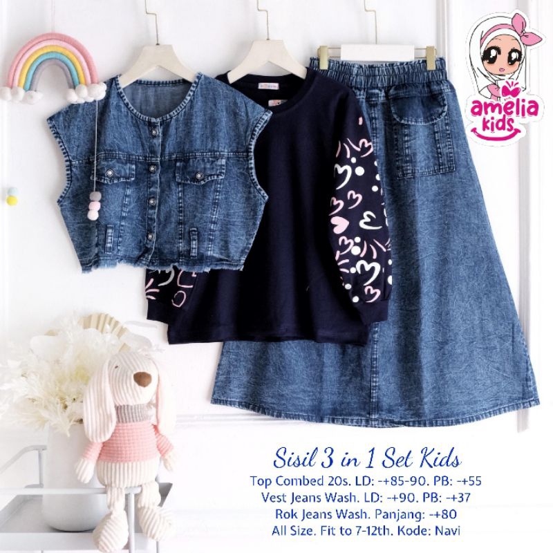 Jual Sisil 3in1 Set kids ory by Amelia kids*DFS | Shopee Indonesia