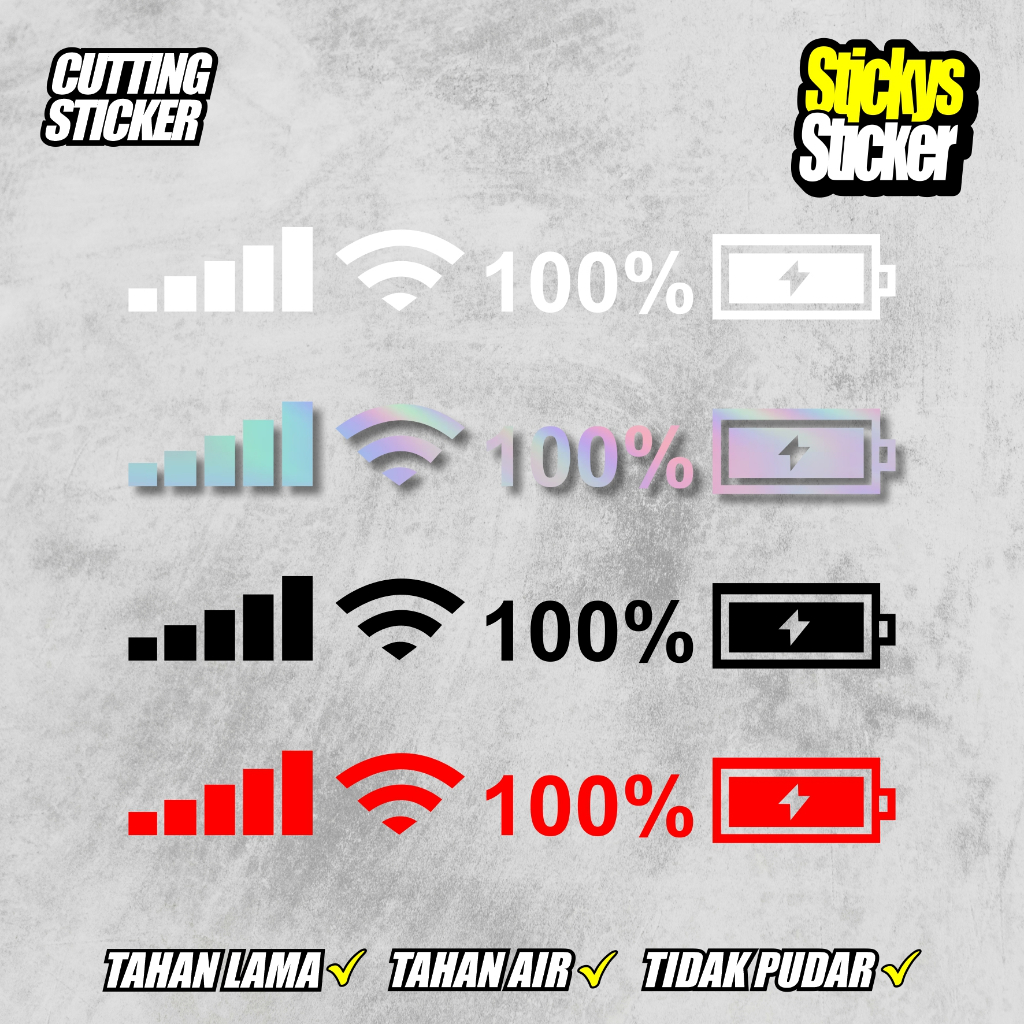 Jual Sticker AESTETIC SINYAL BATERAI cutting sticker SINYAL BATERAI ...