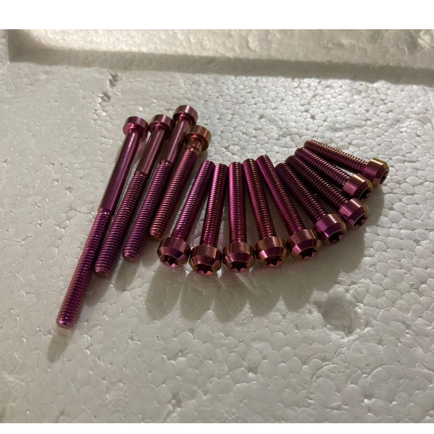 Jual Baut titanium gr5 set bak kanan kiri supra 100 grand | Shopee Indonesia