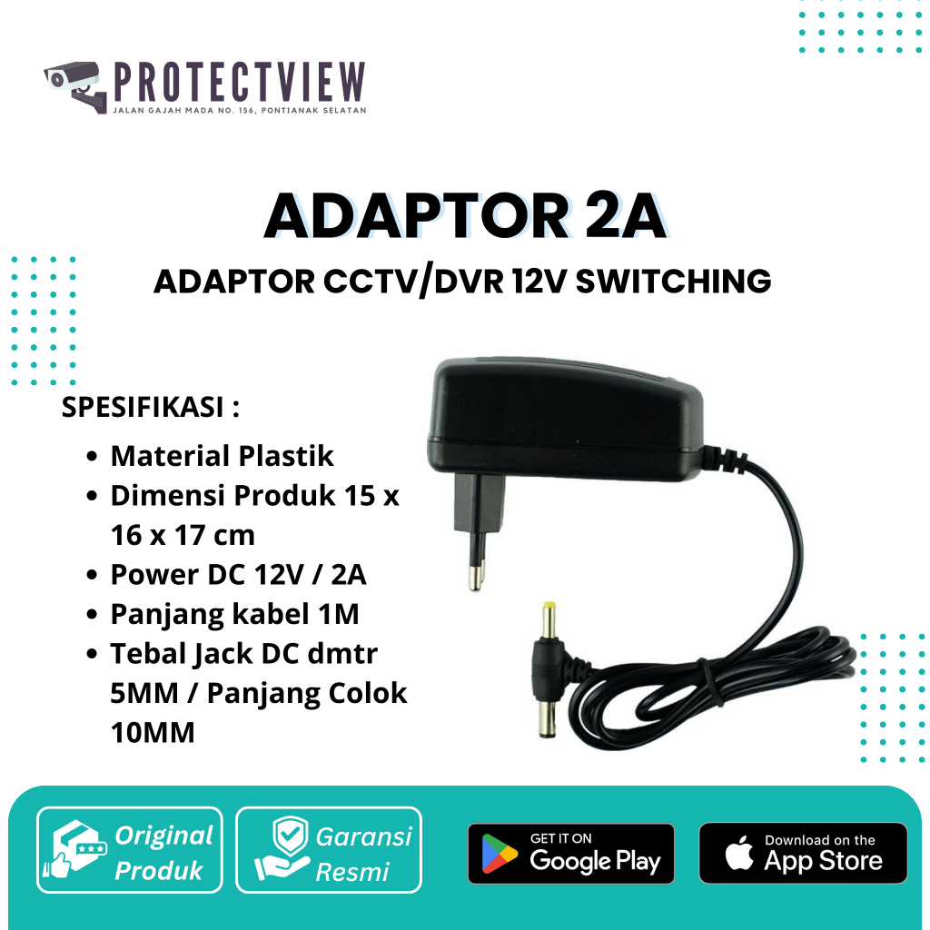 Jual Adaptor cctv 12V 2A Switching No Dus | Shopee Indonesia