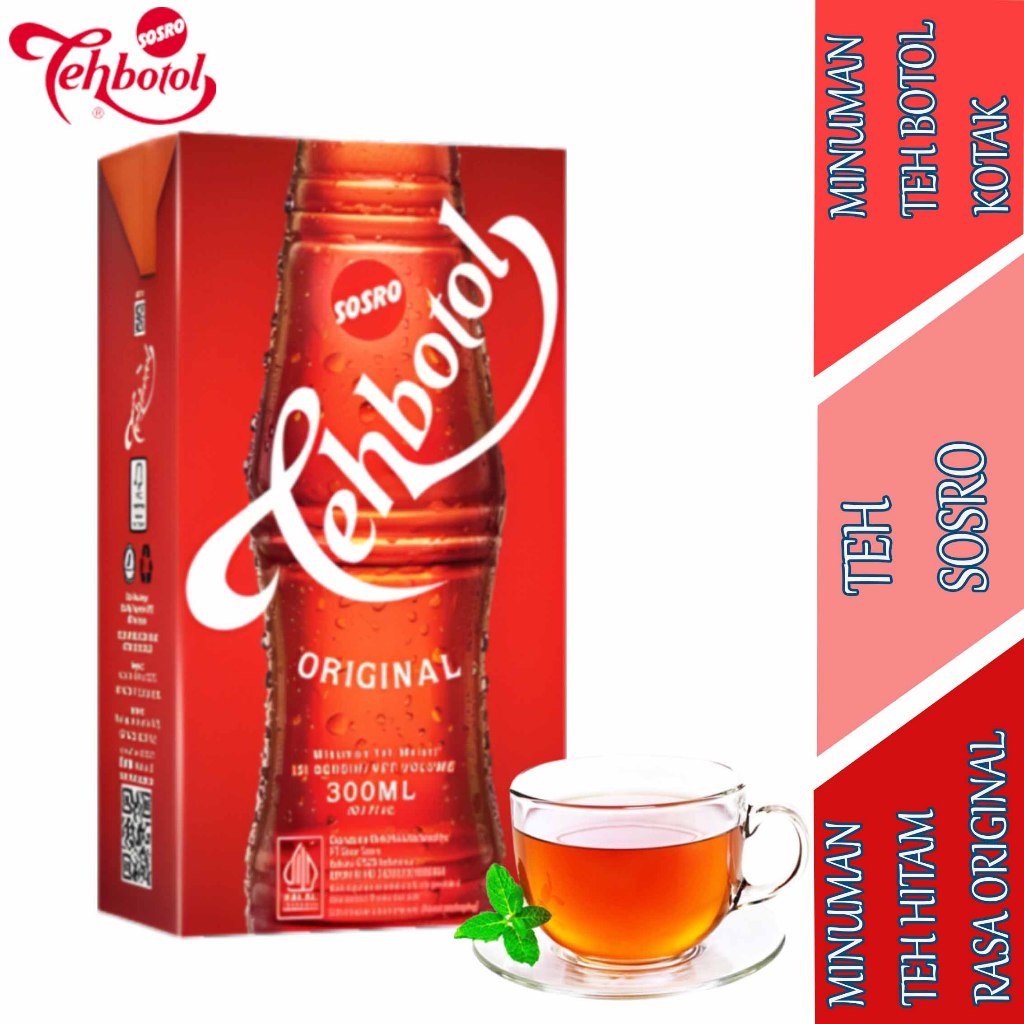 Jual Minuman Teh Hitam Rasa Original - Teh Sosro - Minuman Teh Botol Kotak - 300ml | Shopee ...