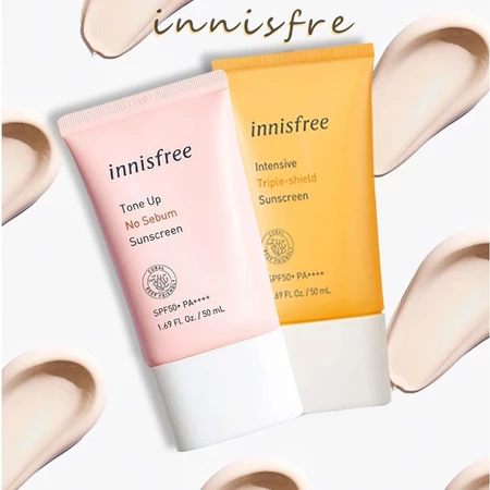 Jual Innisfree Intensive Triple Shield Sunscreen | Tone-up No Sebum Sunscreen SPF50+ PA++++ 50ML ...