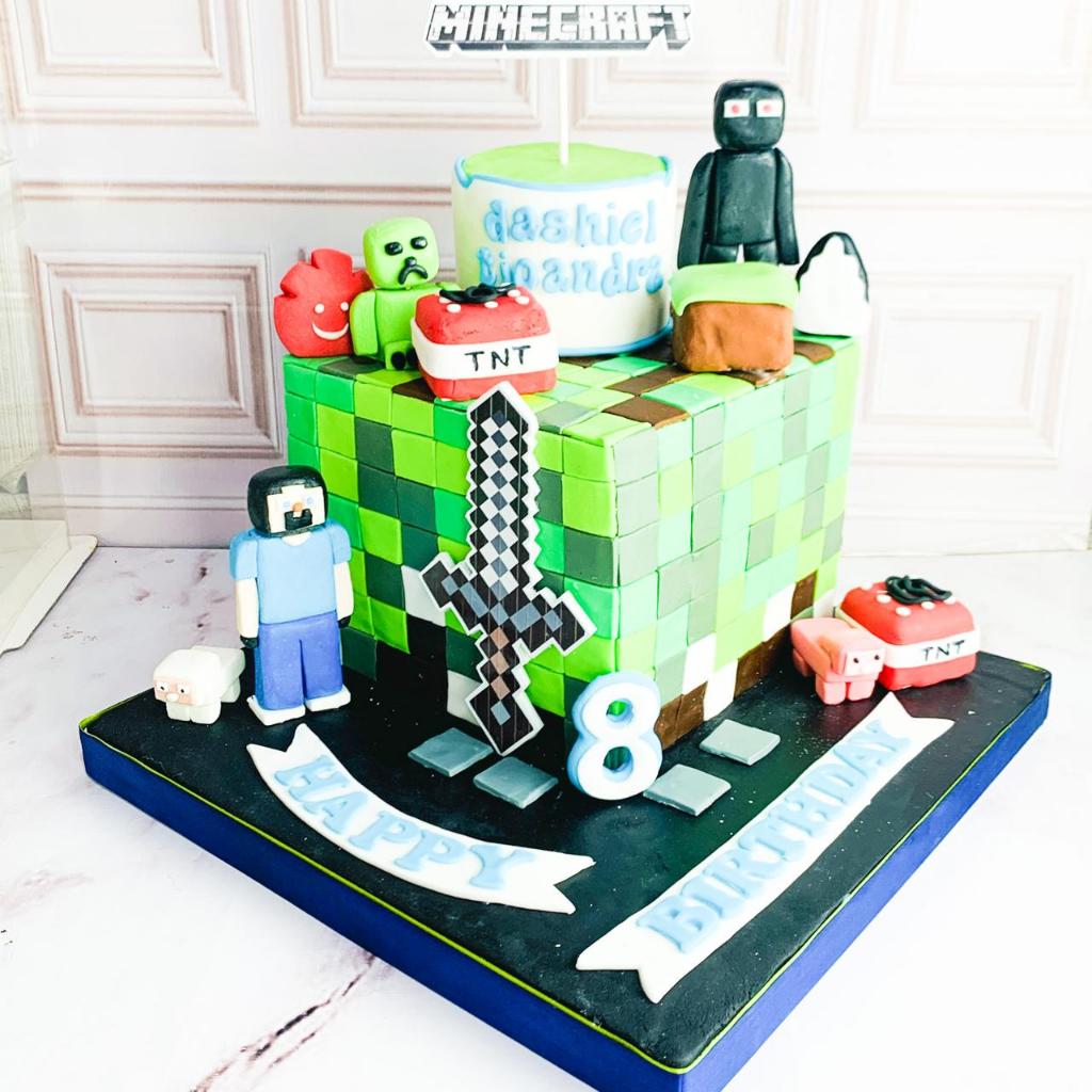 Jual Kue ulang Tahun/Birthday Cake/Kue Minecraft/Kue Kotak/Kue Birthday ...